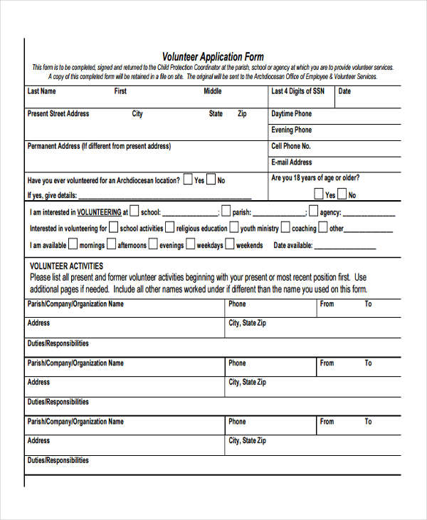 FREE 19+ Employee Availability Form Samples, PDF, MS Word, Google Docs