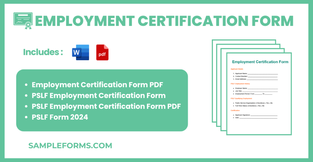 FREE 11+ Employment Certification Form Samples, PDF, MS Word, Google Docs