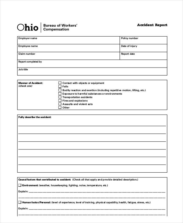 FREE 32+ Accident Report Form Samples, PDF, MS Word, Google Docs