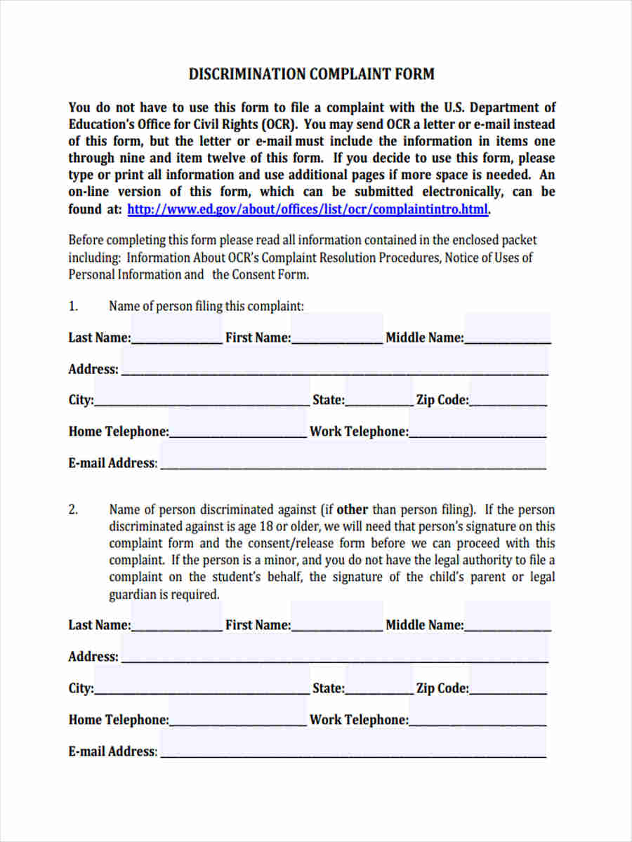 FREE 11+ Civil Complaint Forms in PDF | MS Word