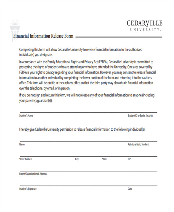 FREE 19+ Sample General Release of Information Forms in PDF | Ms Word