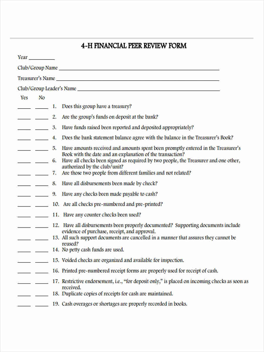 FREE 9+ Financial Review Forms in PDF | Ms Word