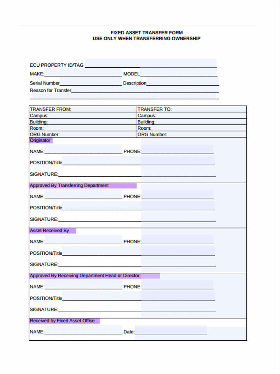 FREE 23+ Transfer Forms in PDF | Ms Word | Excel