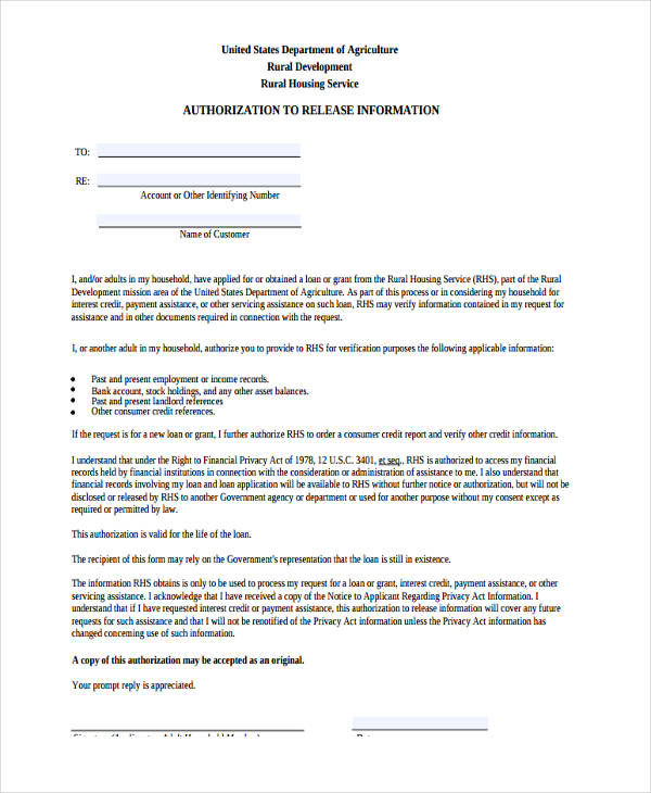 FREE 24+ General Release of Information Forms in PDF | Ms Word