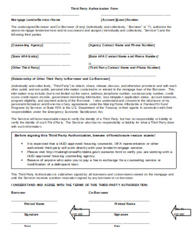 FREE 8+ Sample Third Party Authorization Forms in PDF | MS Word