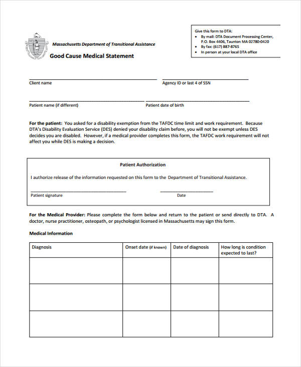 FREE 12 Sample Medical Statement Forms In MS Word PDF free-12-sample-medical-statement-forms-in-ms-word-pdf