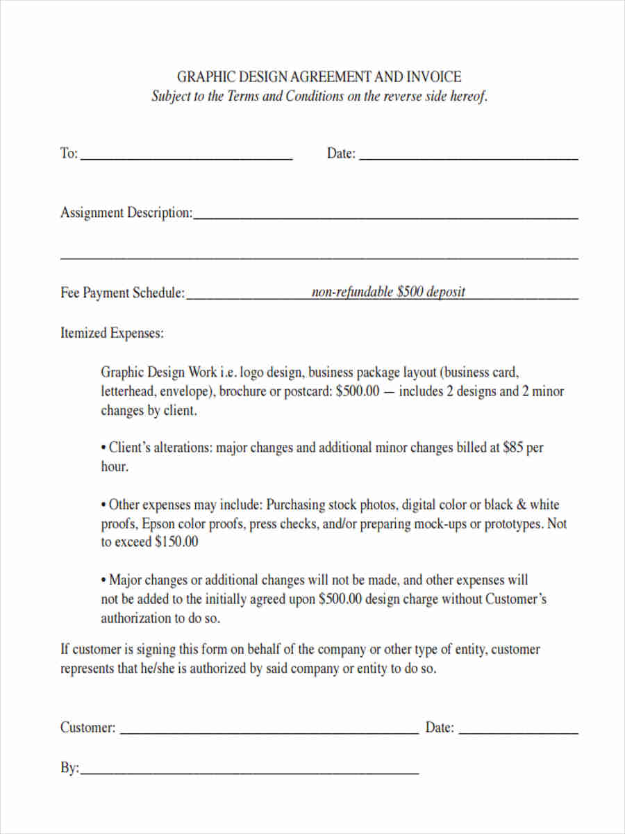 FREE 4+ Graphic Design Invoice Forms in PDF | MS Word