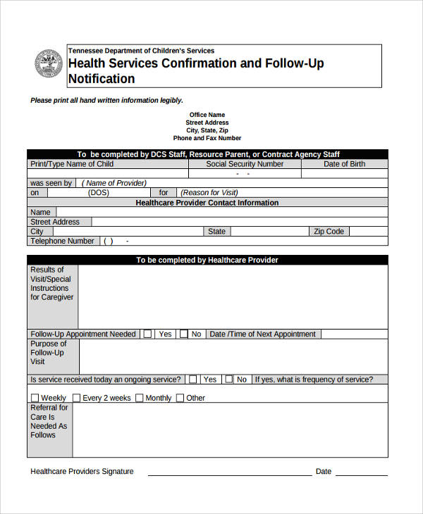 FREE 6+ Service Confirmation Forms in MS Word | PDF