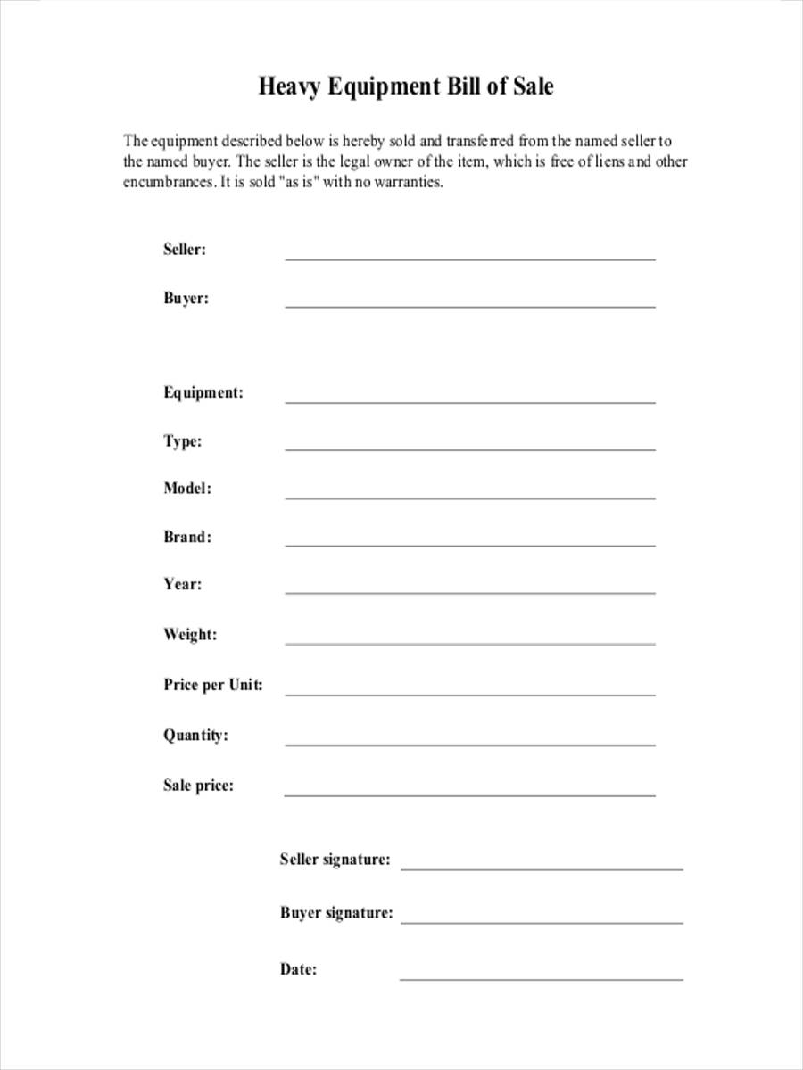 FREE 28+ Sample Bill of Sale Forms in PDF | Ms Word