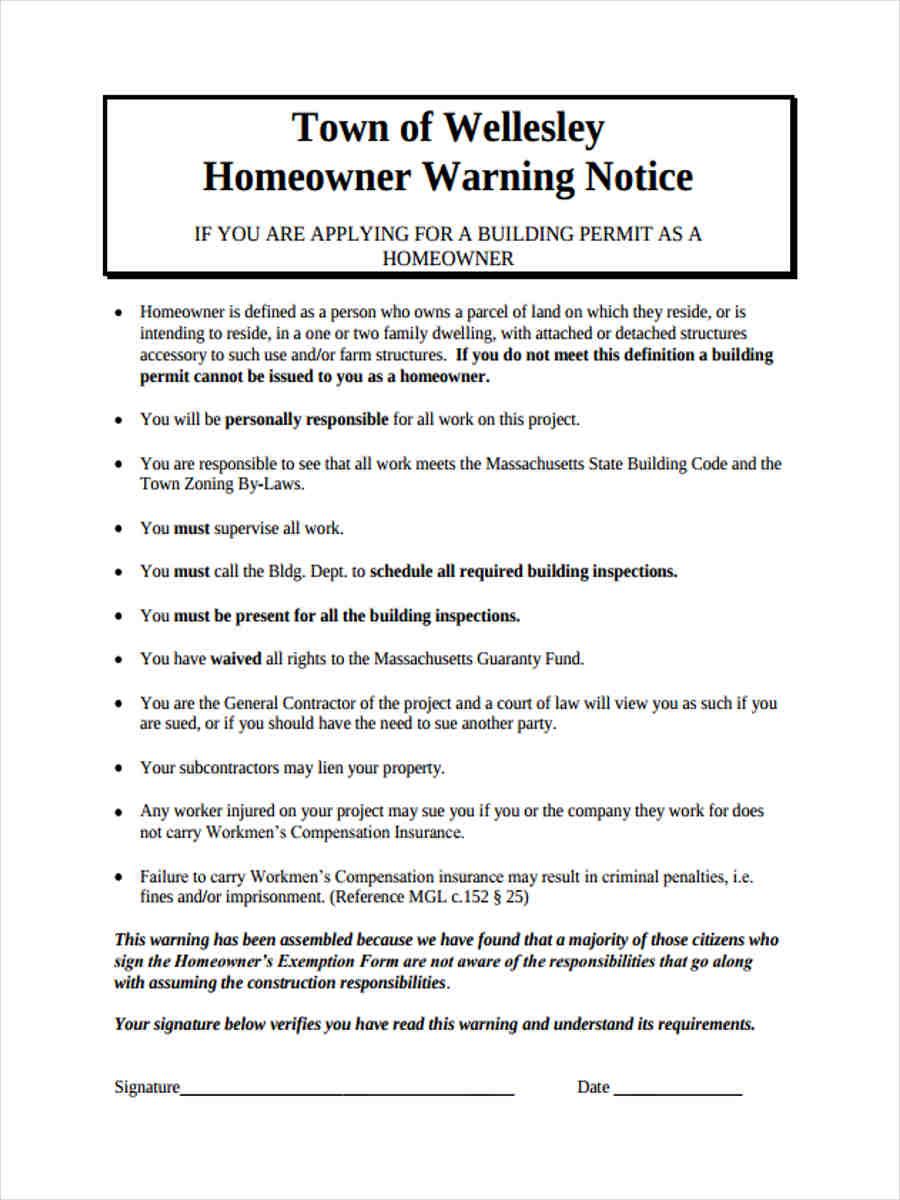 FREE 7+ Sample Warning Notice Forms in MS Word | PDF