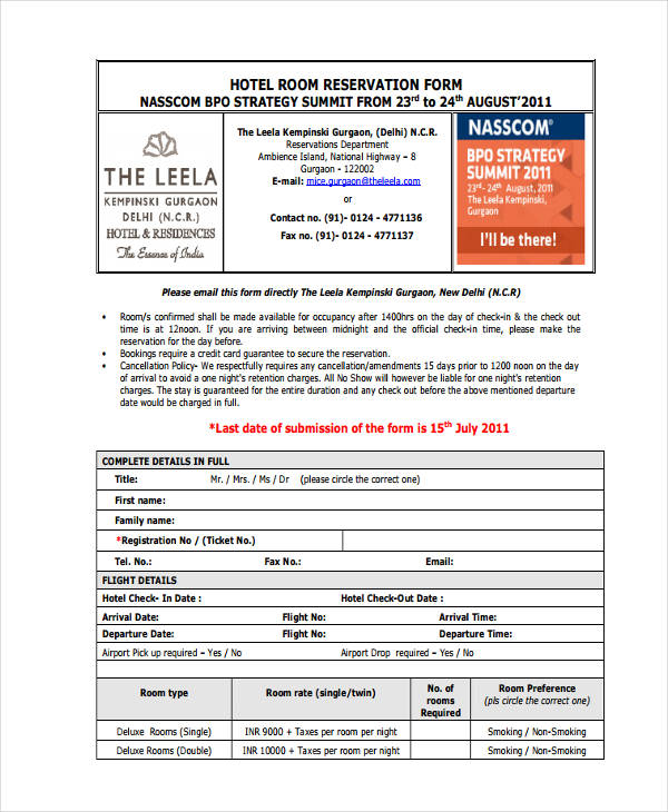 FREE 22+ Hotel Check-In Form Samples, PDF, MS Word, Google Docs