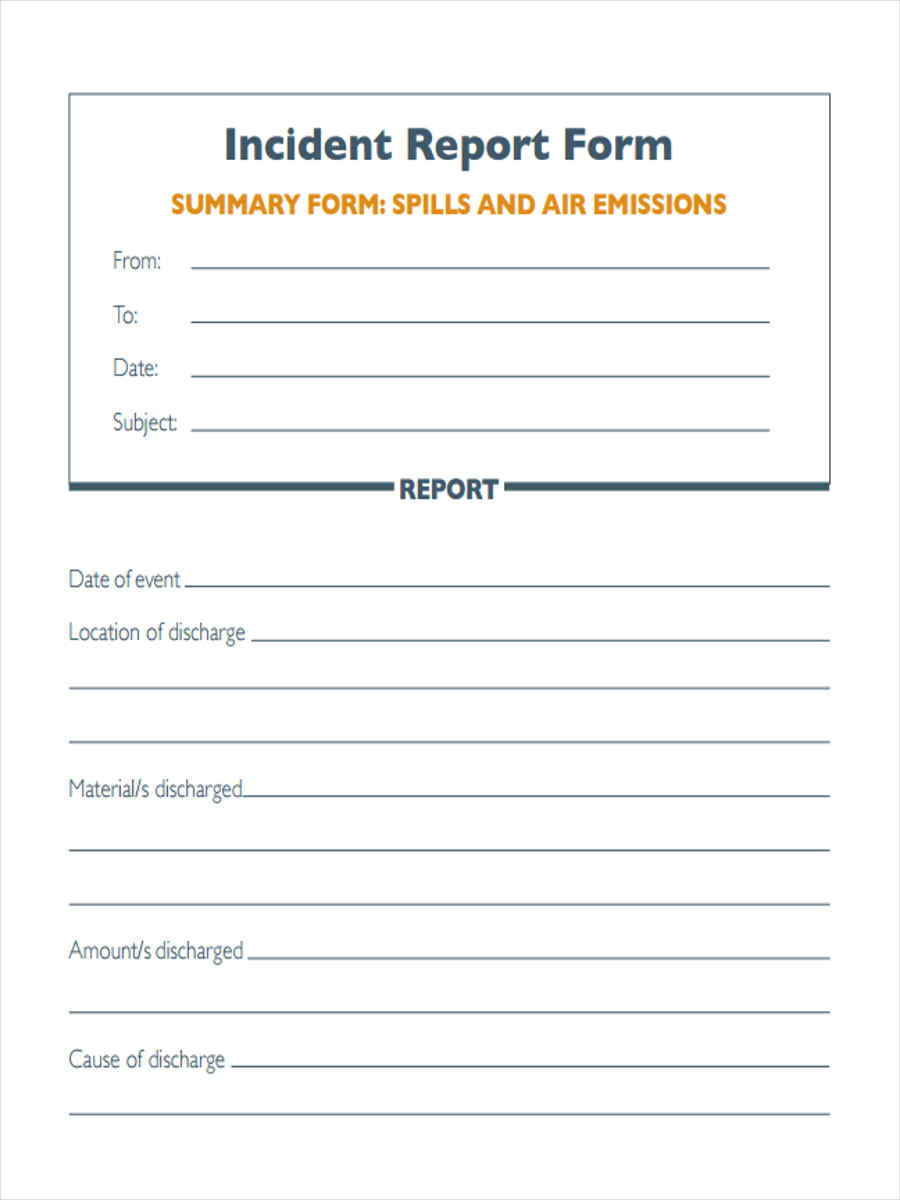 FREE 7+ Incident Action Forms in PDF | Ms Word