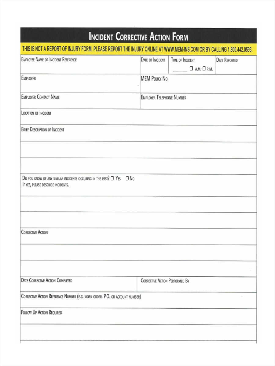 FREE 7 Incident Action Forms In PDF Ms Word