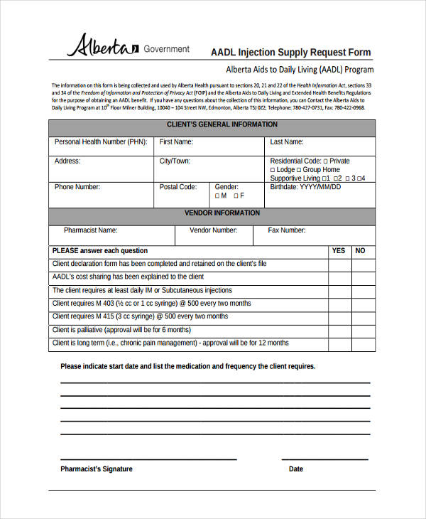 FREE 16+ Supply Request Form Samples, PDF, MS Word, Google Docs, Excel