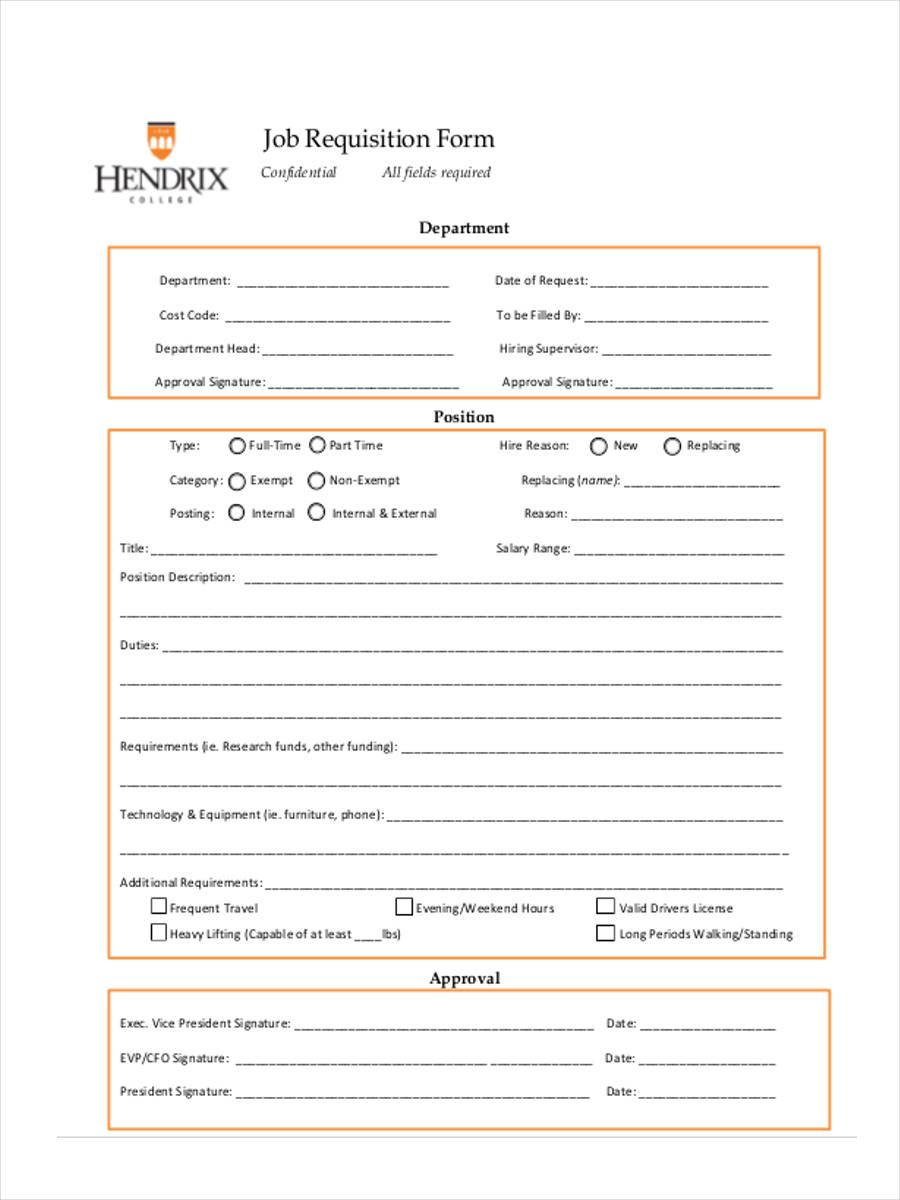 FREE 7+ Internal Requisition Forms in MS Word | PDF