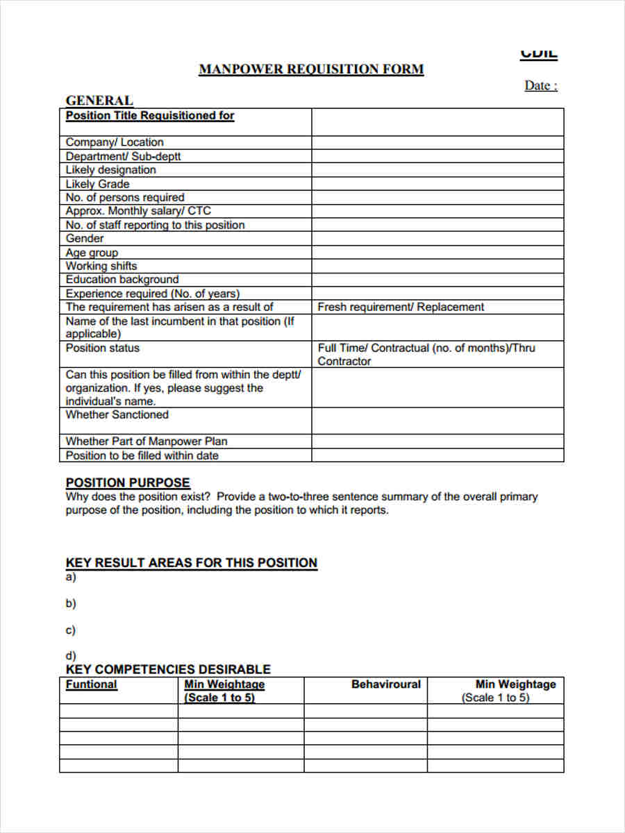 FREE 8+ Internal Requisition Forms in PDF