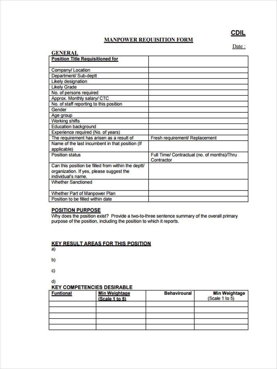 FREE 7+ Internal Requisition Forms in MS Word | PDF
