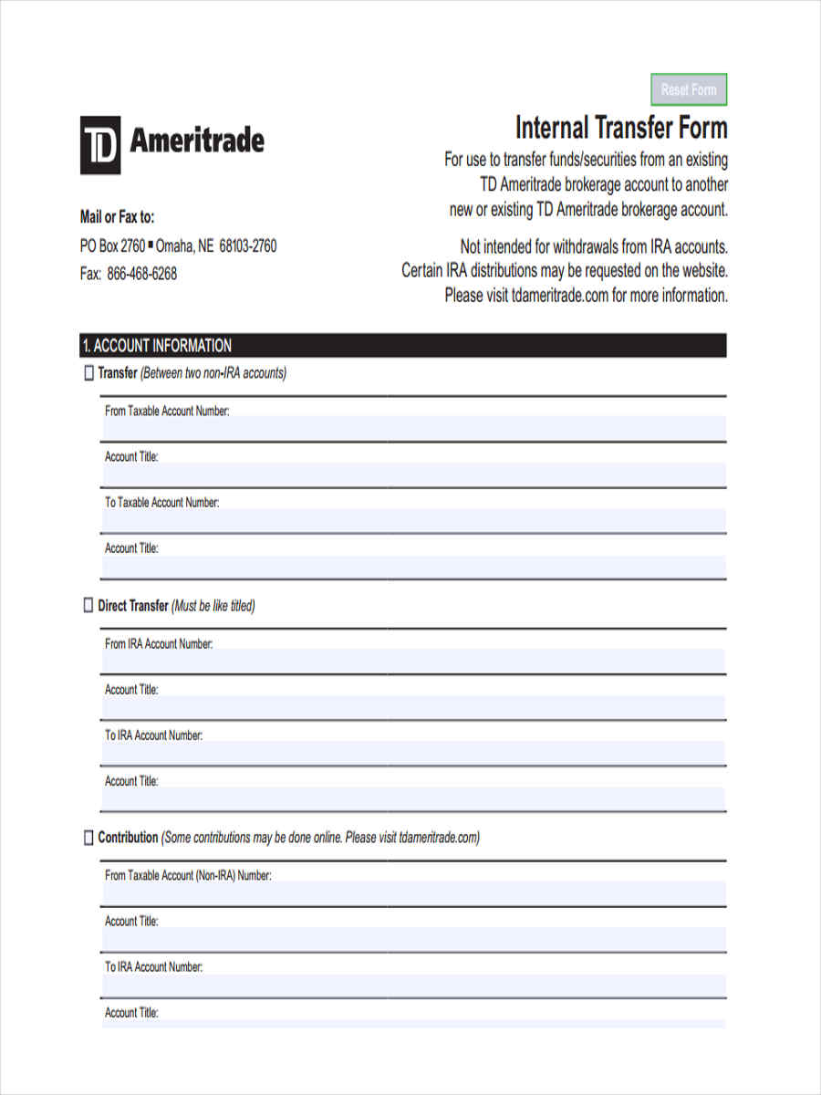 FREE 5+ Accounting Transfer Forms in PDF