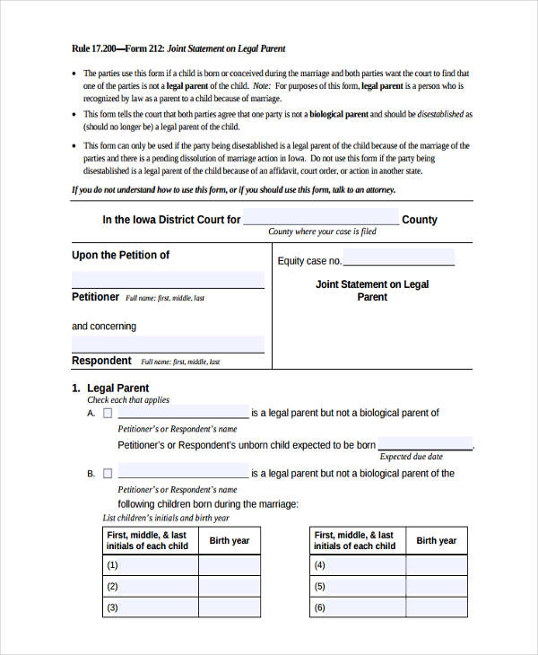 FREE 8+ Sample Legal Statement Forms in PDF