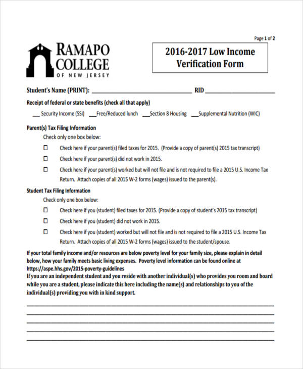 FREE 12+ Income Verification Forms in PDF | Ms Word