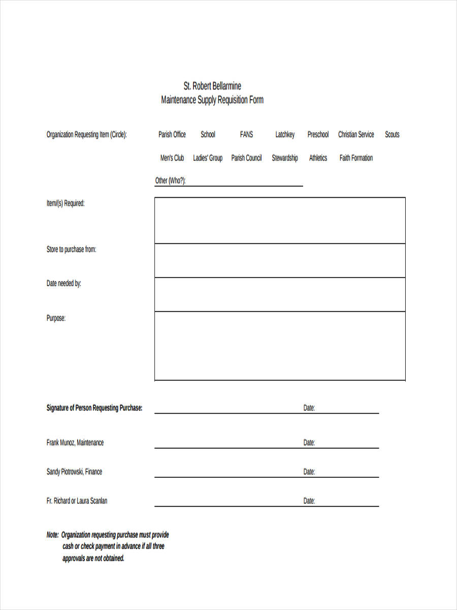 FREE 8+ Supply Requisition Forms in PDF | Excel