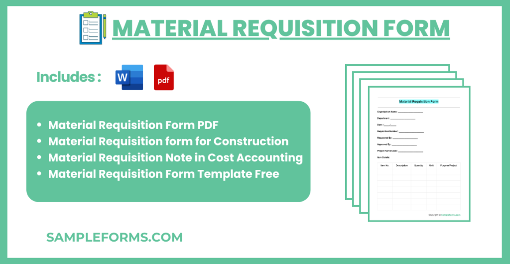 FREE 18+ Material Requisition Form Samples, PDF, MS Word, Google Docs