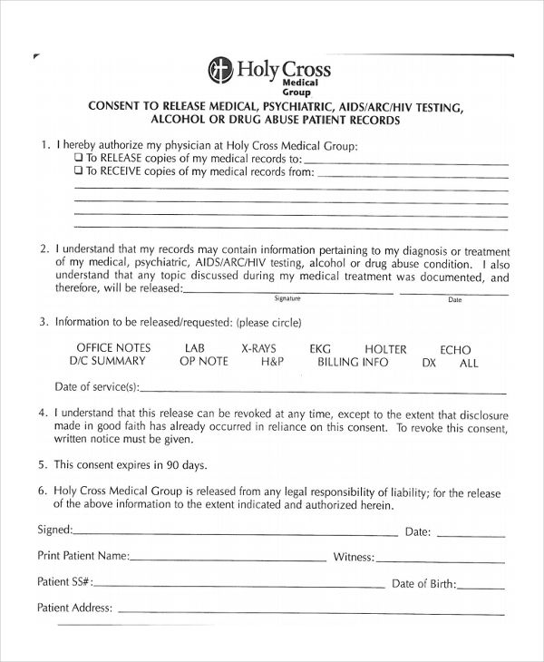 FREE 22+ Medical Consent Forms in PDF | Ms Word
