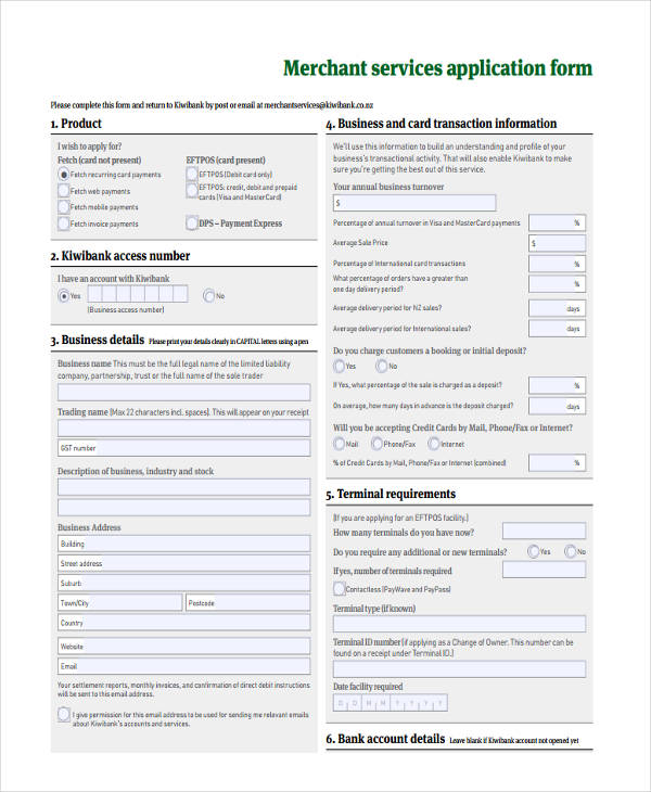 FREE 9+ Service Application Forms in PDF