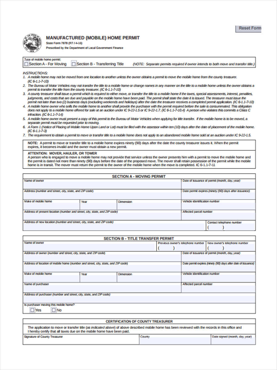 FREE 9+ Mobile Home Bill of Sale Samples, PDF, MS Word, Google Docs