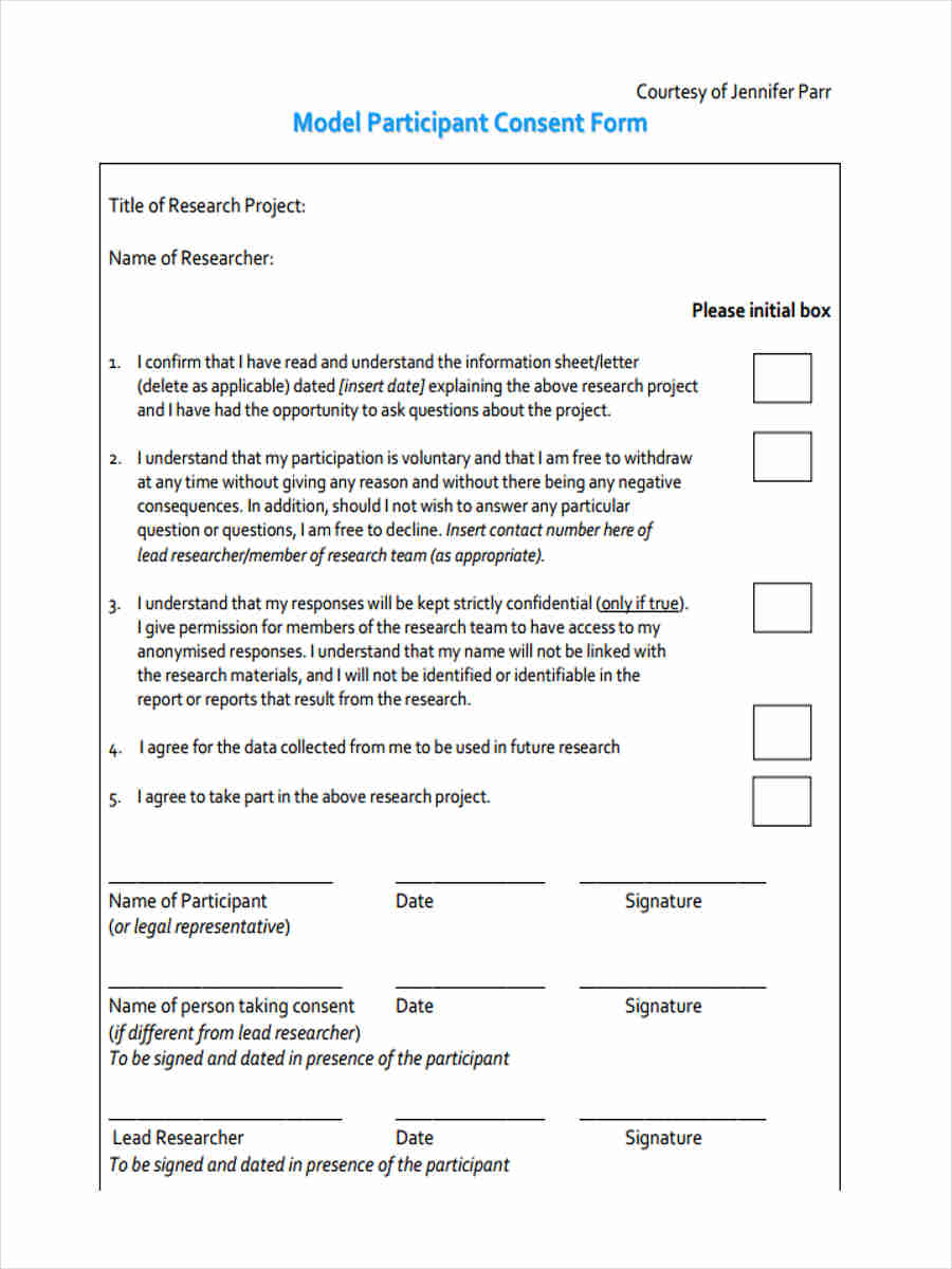FREE 6+ Model Consent Forms in MS Word | PDF