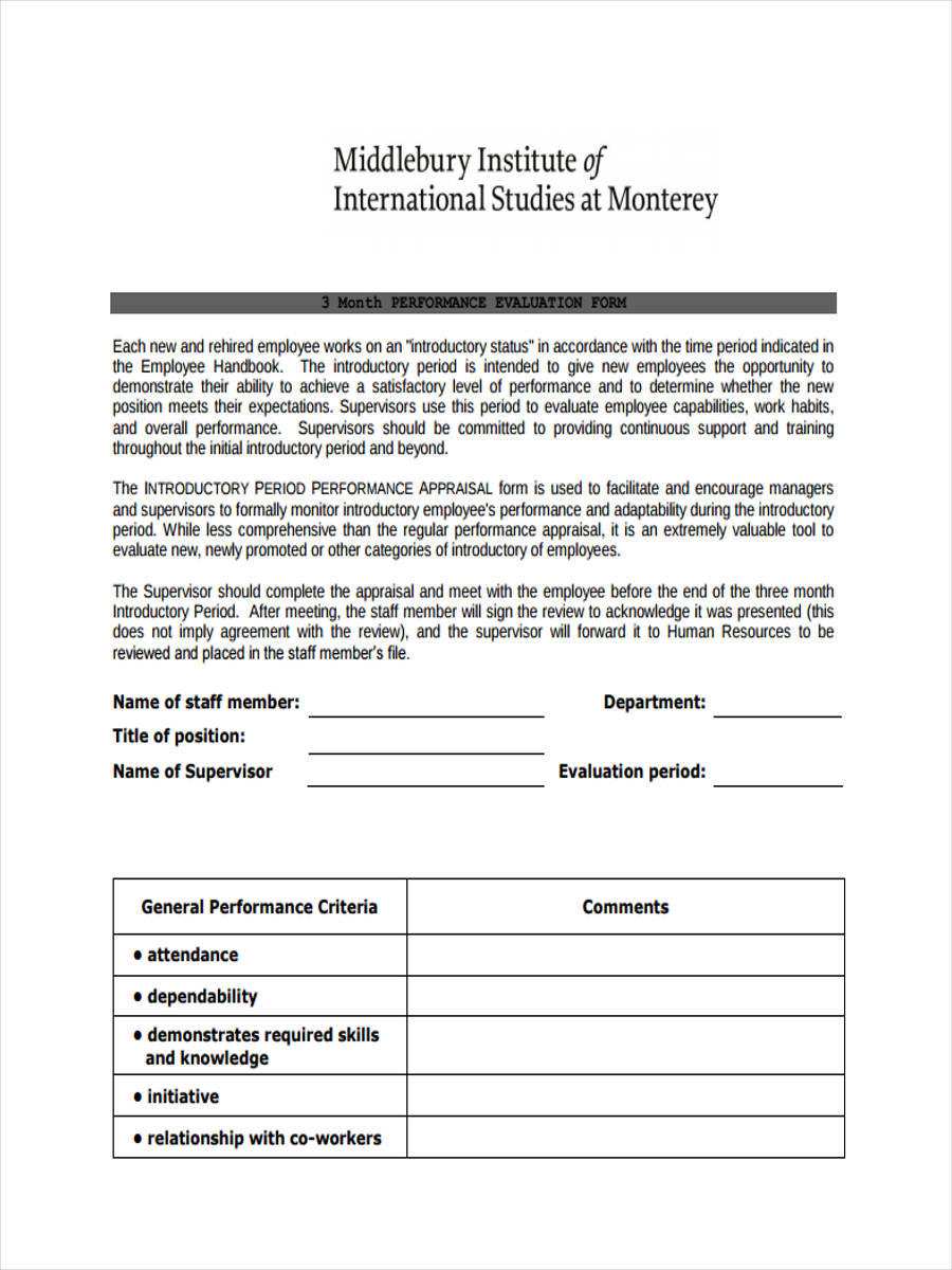 FREE 6+ Monthly Review Forms in MS Word | PDF