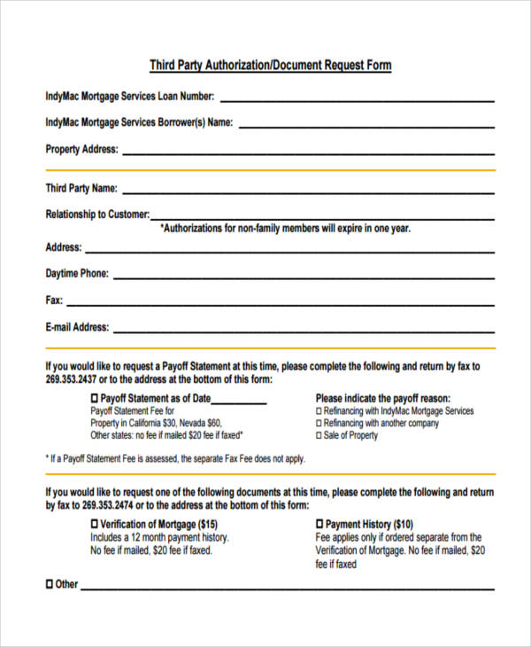 FREE 8+ Sample Mortgage Verification Forms in PDF | Ms Word