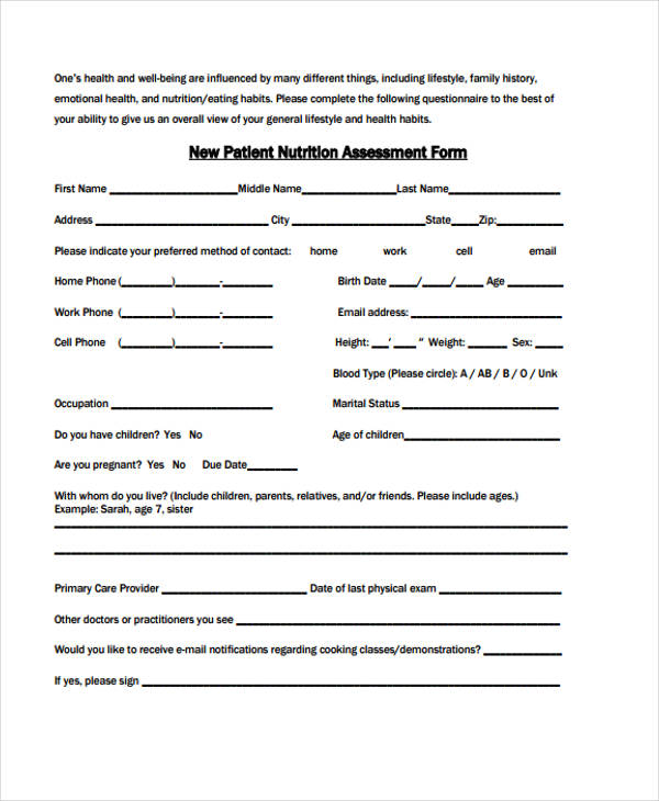 Nutritional Assessment Nutritional Assessment