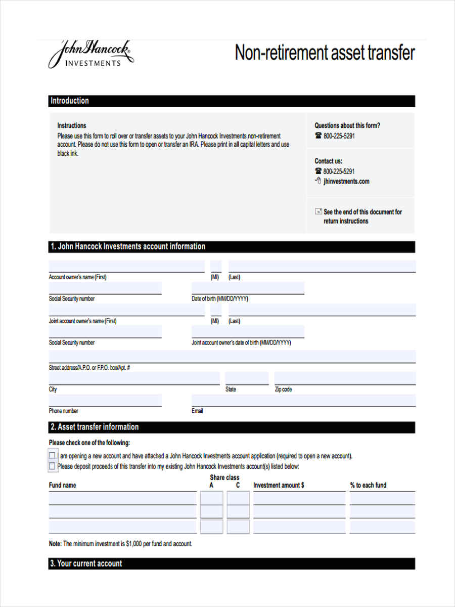 FREE 9+ Asset Transfer Forms in PDF | Ms Word | Excel
