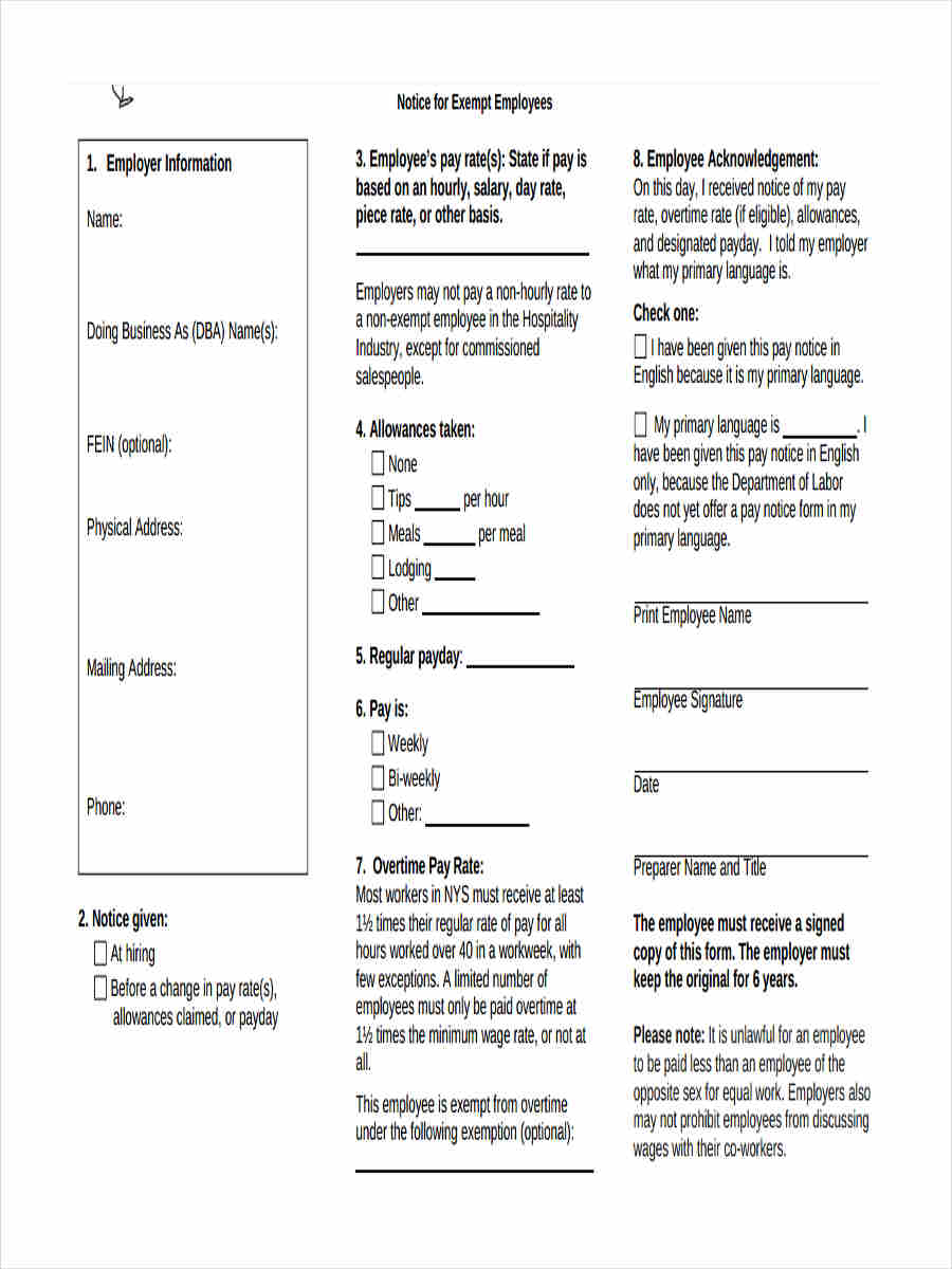 FREE 10+ Notice of Exemption Form Samples, PDF, MS Word, Google Docs, Excel
