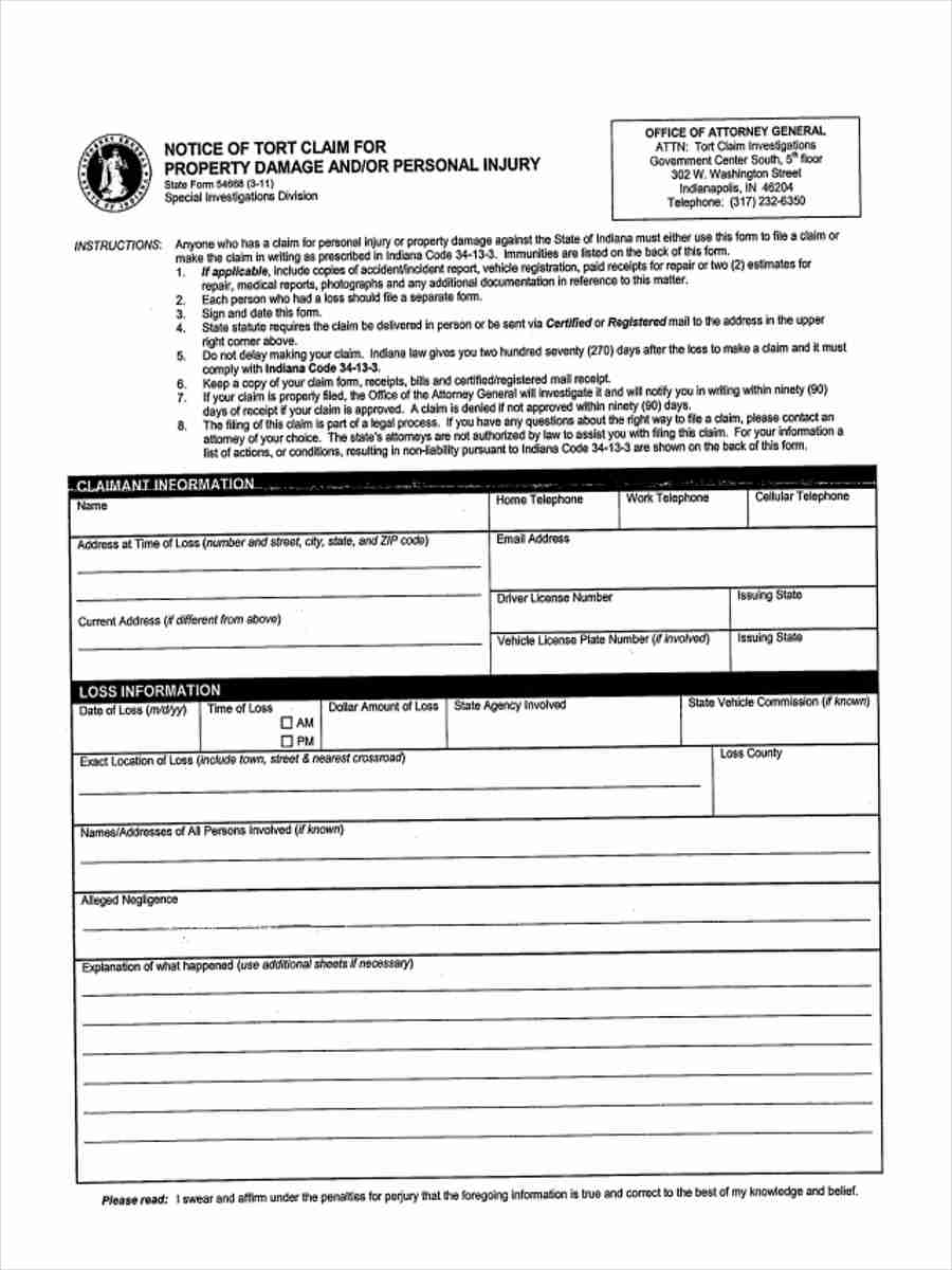 FREE 8+ Notice of Claim Form Samples in MS Word | PDF | Excel