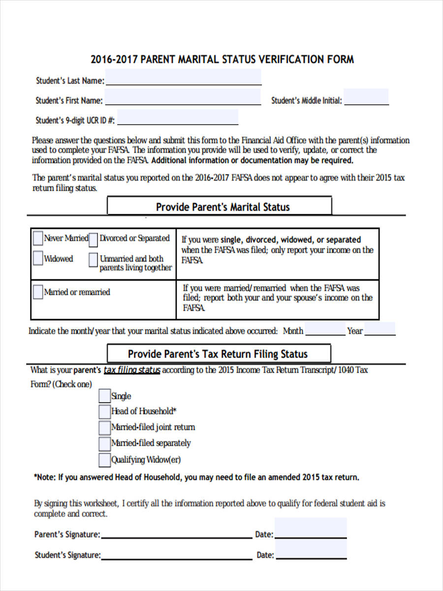 FREE 8+ Sample Tax Verification Forms in PDF