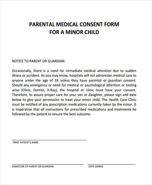 FREE 22+ Medical Consent Forms in PDF | Ms Word