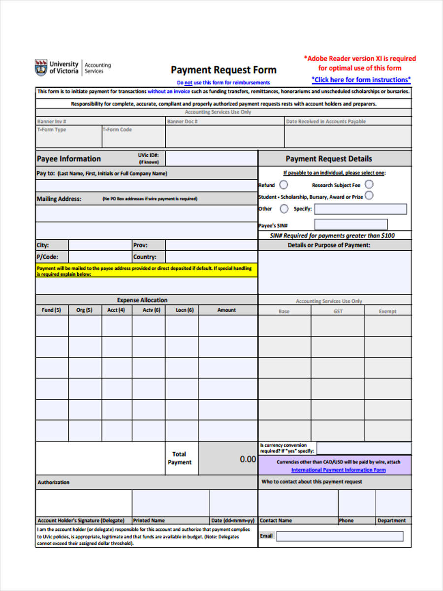 FREE 9+ Request Accounting Forms in PDF | Ms Word | Excel