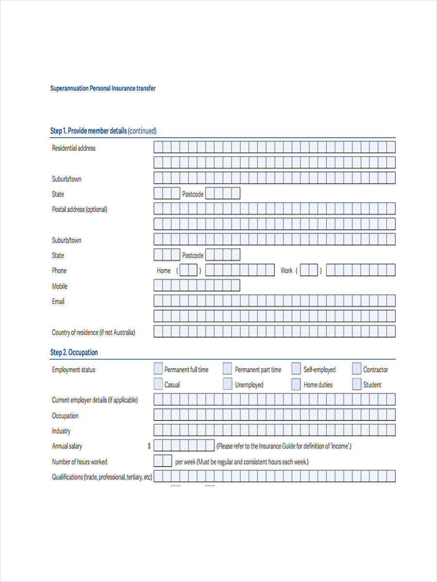 FREE 6+ Insurance Transfer Forms in PDF