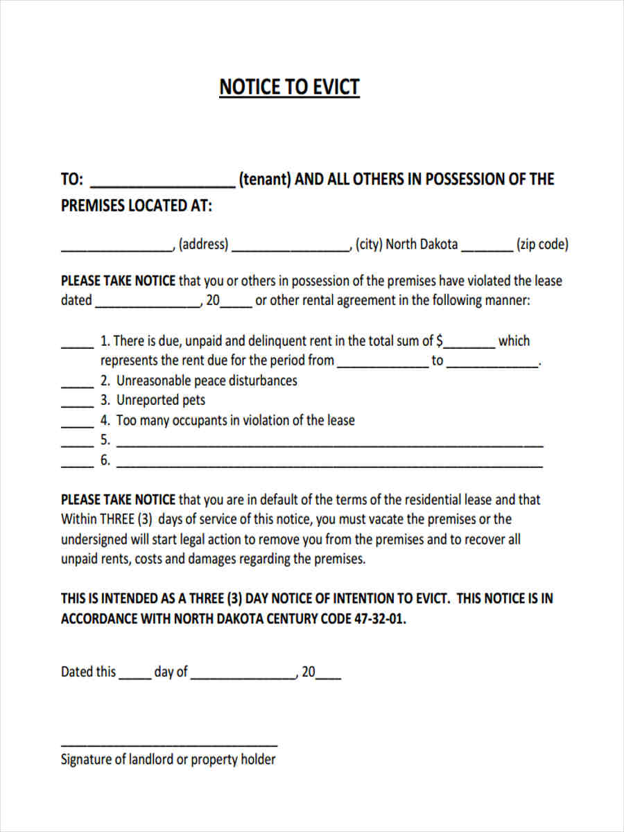 Printable Blank Eviction Notice Printable World Holiday