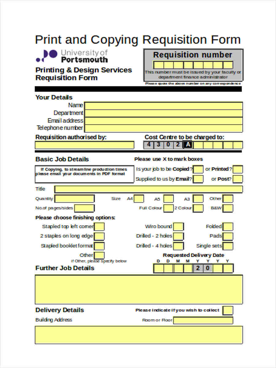 FREE 10+ Service Requisition Forms in PDF | Ms Word