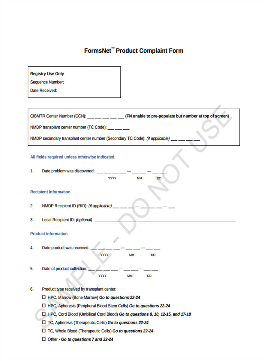 FREE 10+ Complaint Investigation Forms in PDF | Ms Word