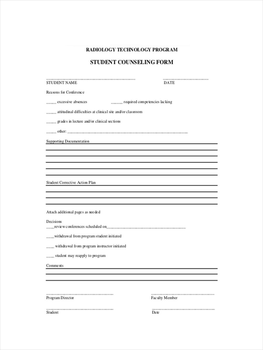 FREE 38+ Counselling Form Samples, PDF, MS Word, Google Docs