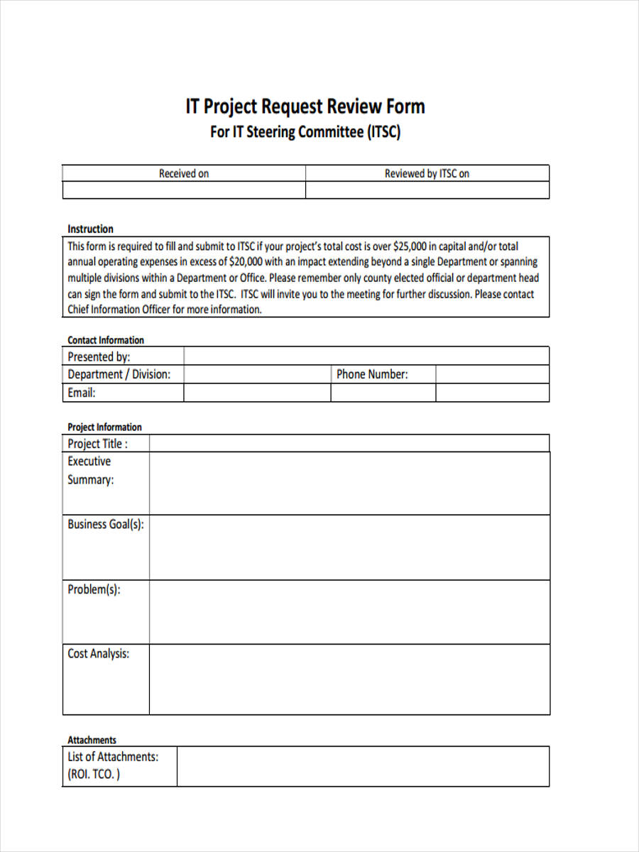 FREE 8+ Project Review Forms in PDF | Ms Word