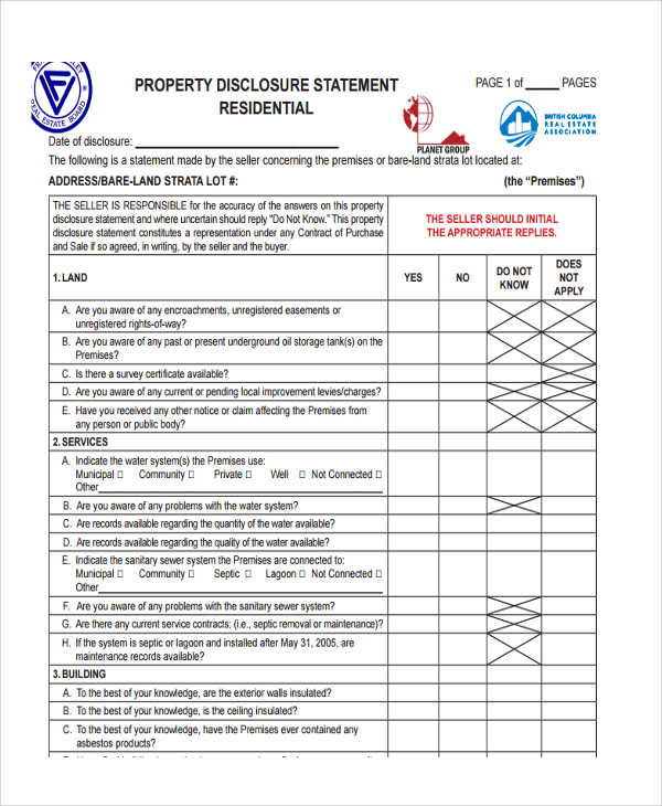FREE 6+ Sample Real Estate Statement Forms in PDF