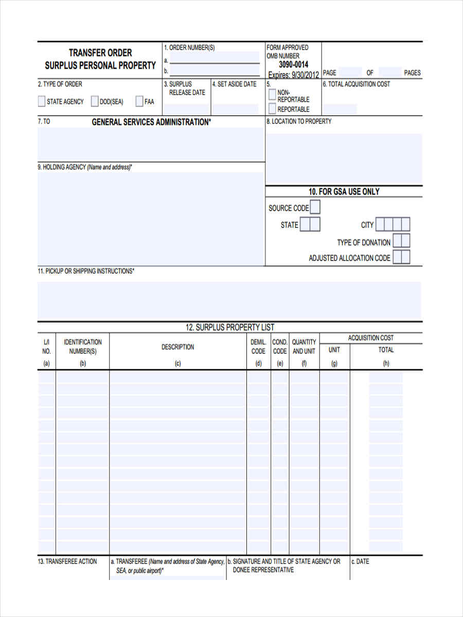 FREE 23+ Transfer Forms in PDF | Ms Word | Excel