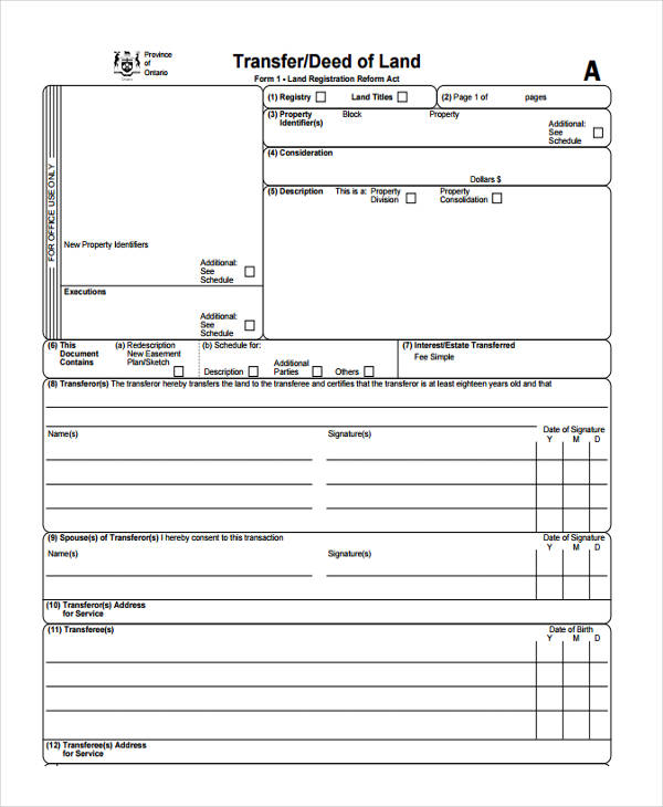 FREE 27+ Deed Form Samples, PDF, MS Word, Google Docs