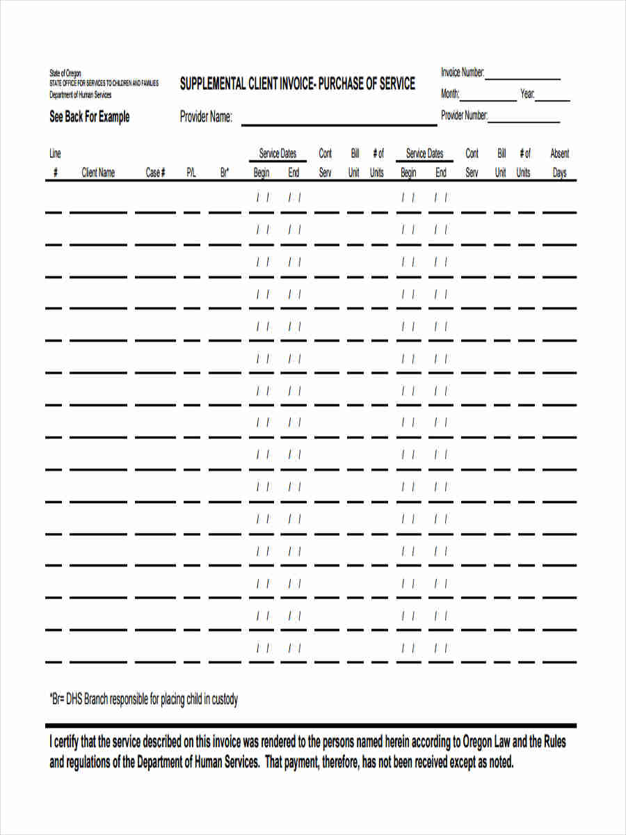 FREE 9+ Sample Service Invoice Forms in MS Word | PDF