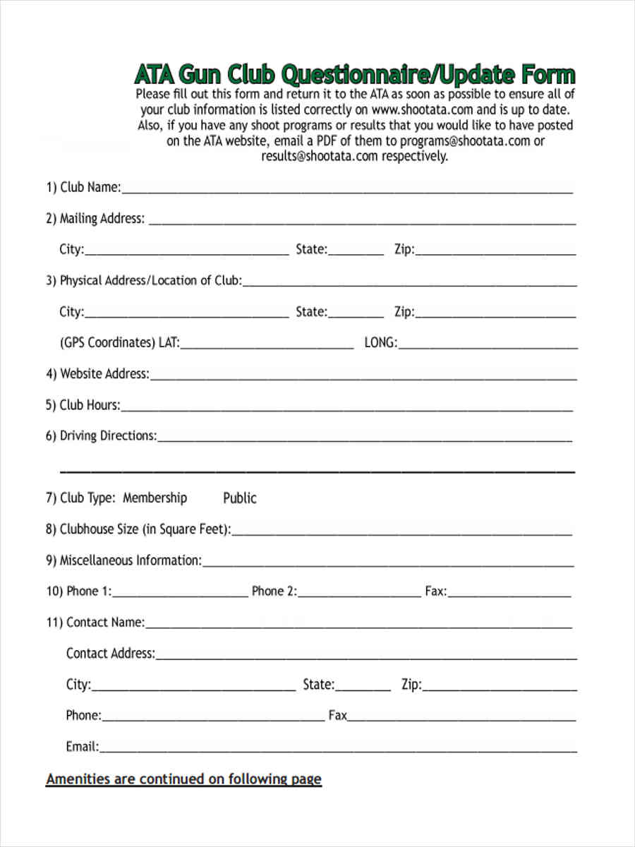 FREE 9+ Tenant Questionnaire Forms in PDF | Ms Word